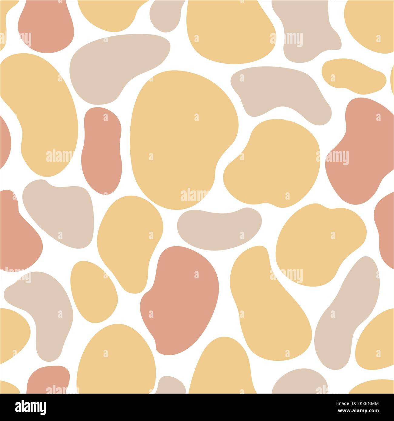 A pattern of amorphous smooth shapes in flat style for printing and ...