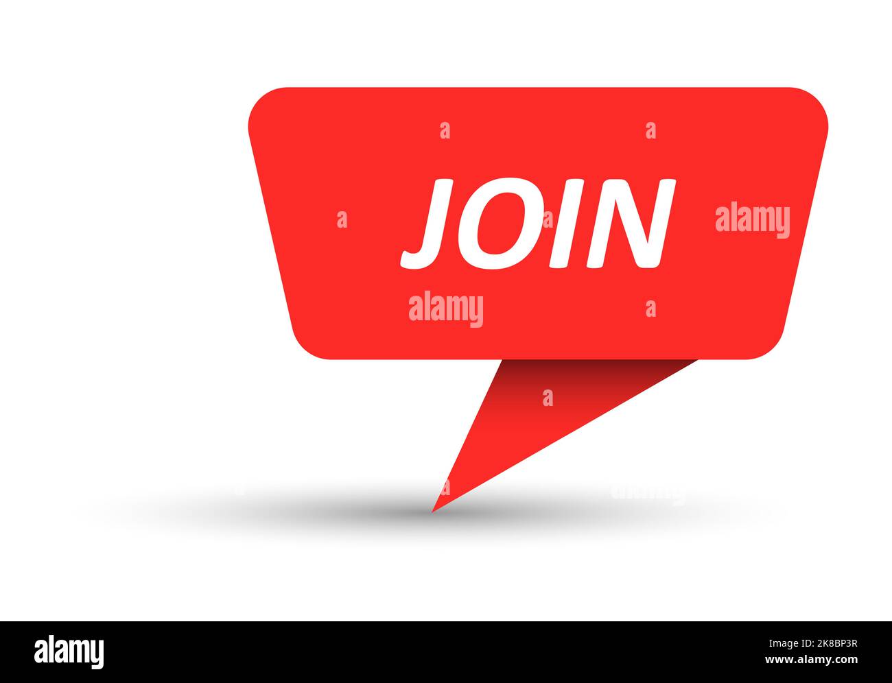 Join. Vector banner, pointer, sticker, label or speech bubble. Template ...