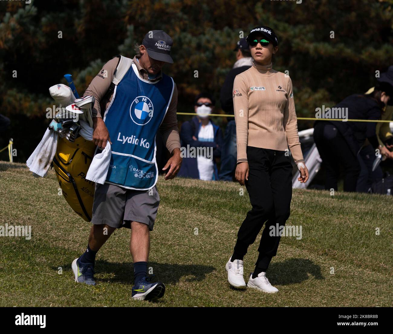 Wonju, South Korea. 22nd Oct, 2022. Lydia Ko of New Zealand, walks with ...