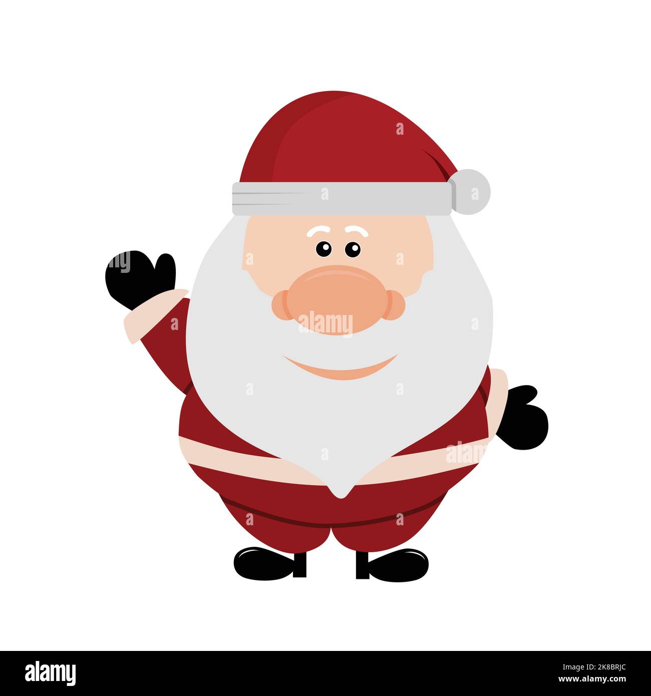 Santa Claus with a raised right hand. Cartoon character Stock Vector Image & Art - Alamy