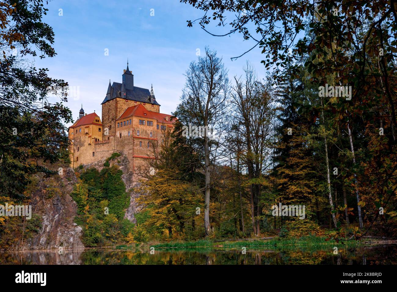 The medieval castle Kriebstein in Saxony Stock Photo - Alamy
