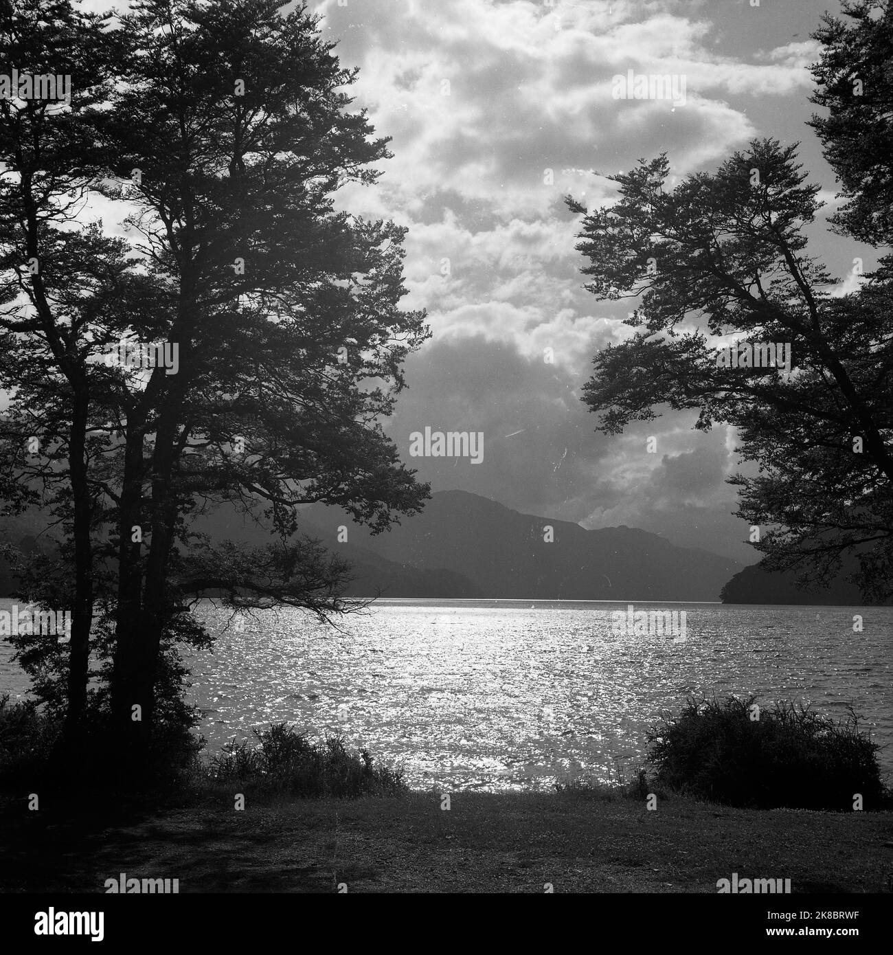 Lago Lolog, Lolog lake, near San Martín de los Andes, Neuquén province ...