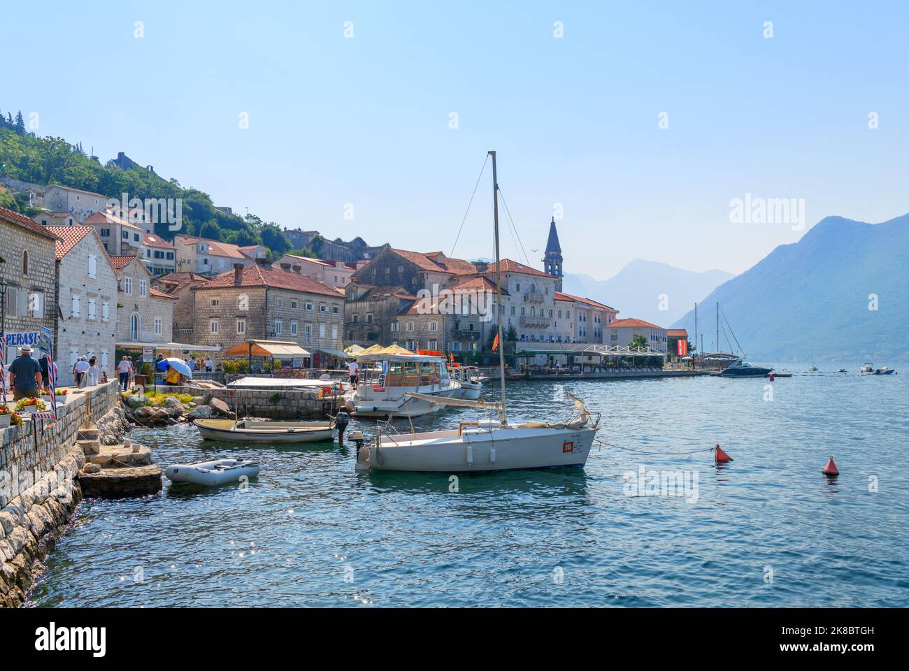 Waterfront in Perast, Bay of Kotor, Montenegro Stock Photo - Alamy