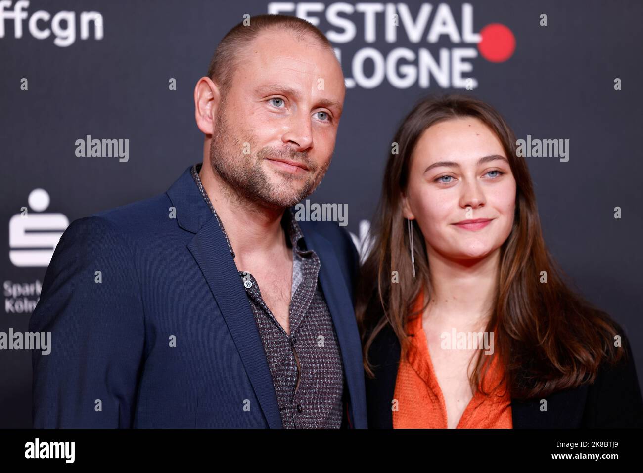 Cologne, Germany. 22nd Oct, 2022. Actors Max Riemelt and Mercedes ...
