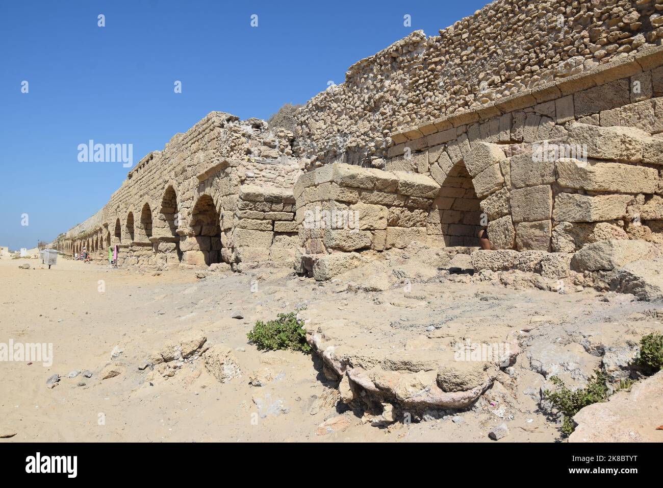 Hadrianic Aqueduct of Caesarea - Beit Hanania, Israel Stock Photo - Alamy