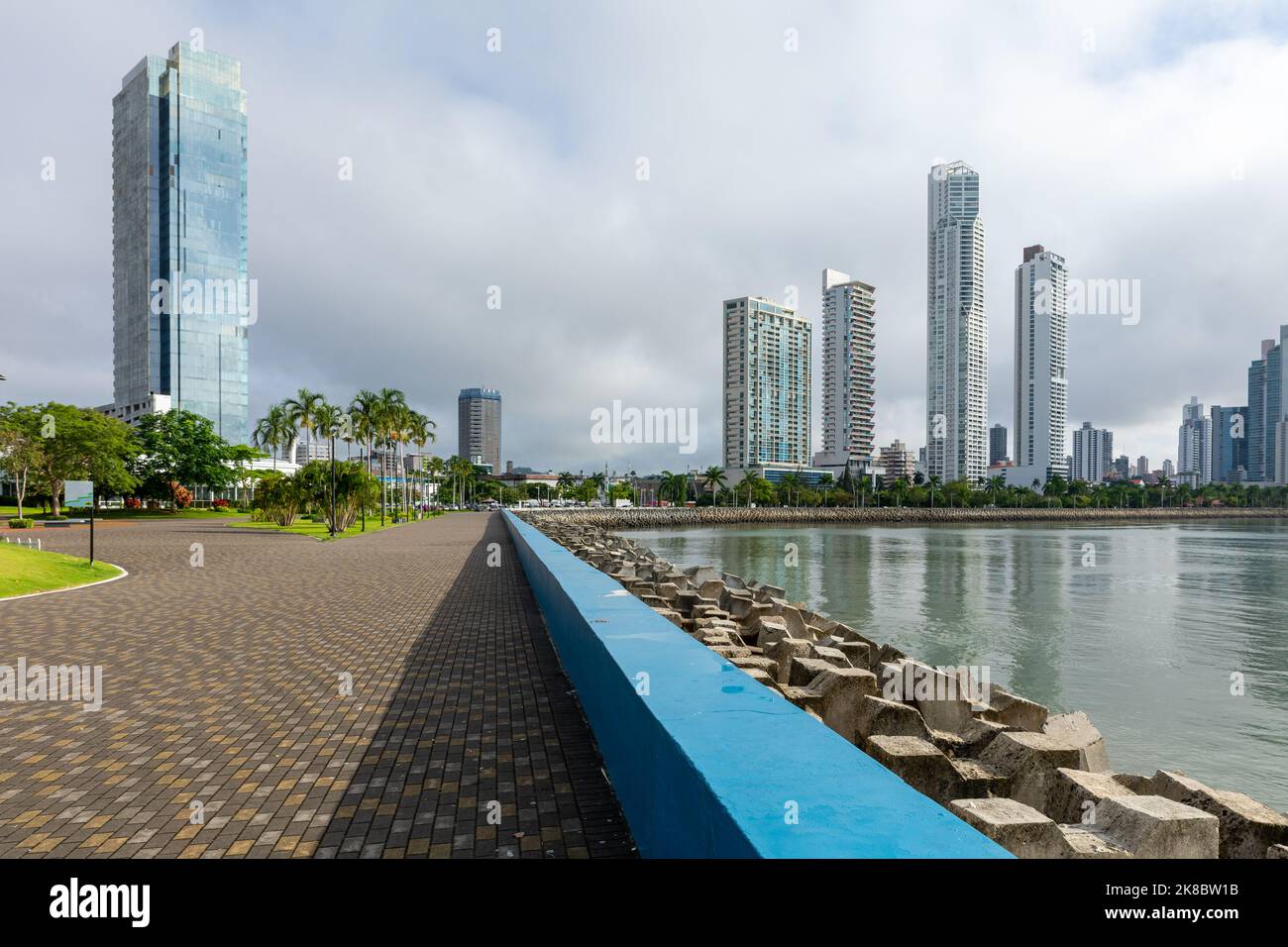 Skyscrapers in Panama City, skyline on a background. Popular tourist ...