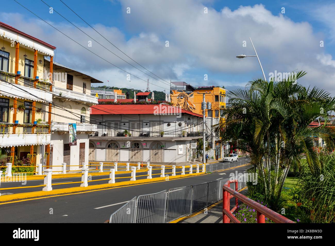 Colorful streets and monuments in old city of Panama City, Panama Stock ...
