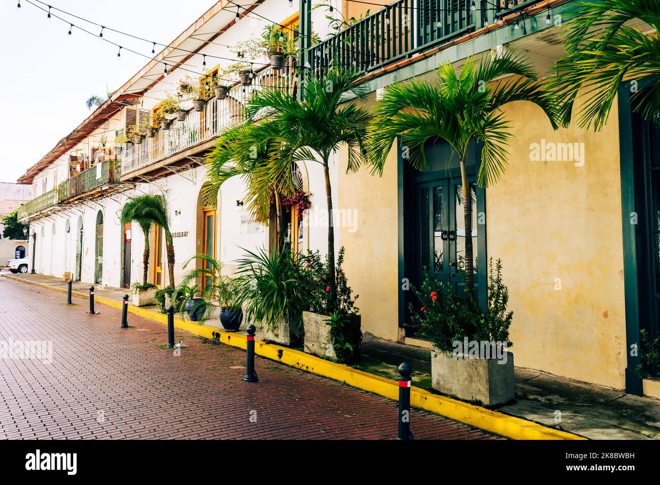 Colorful streets and monuments in old city of Panama City, Panama Stock ...