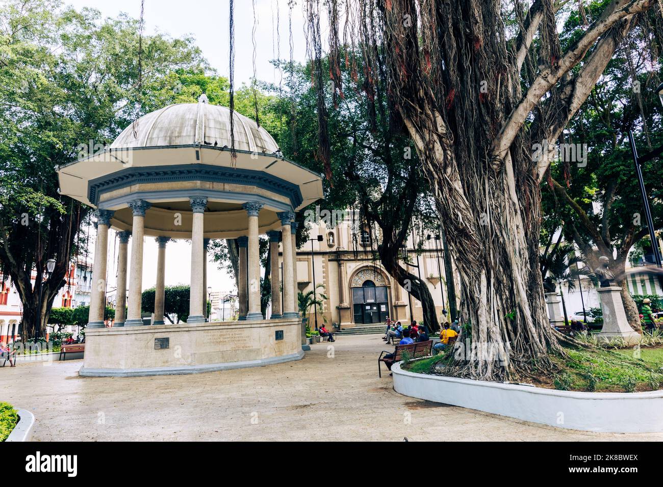 Colorful streets and monuments in old city of Panama City, Panama Stock ...