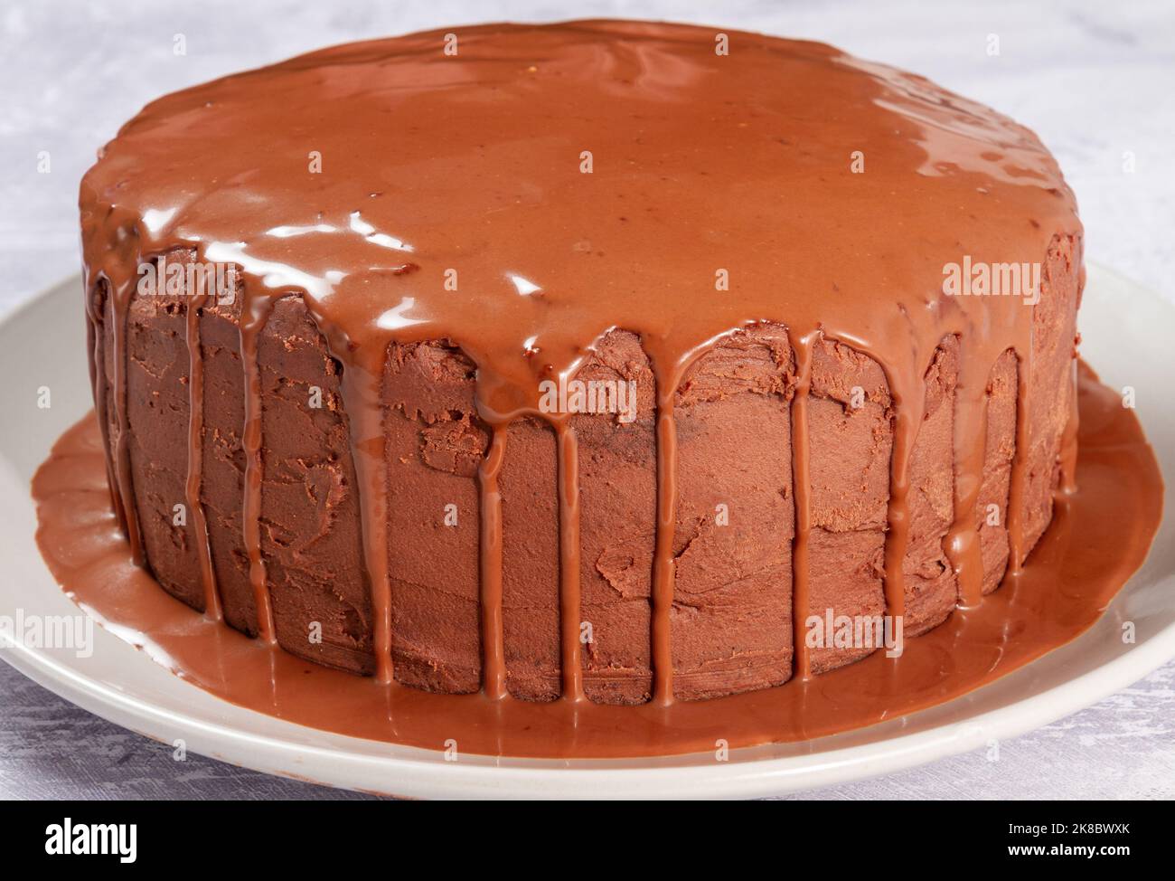 chocolate drizzle cake Stock Photo - Alamy
