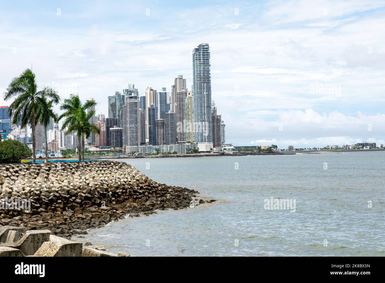 Skyscrapers in Panama City, skyline on a background. Popular tourist ...