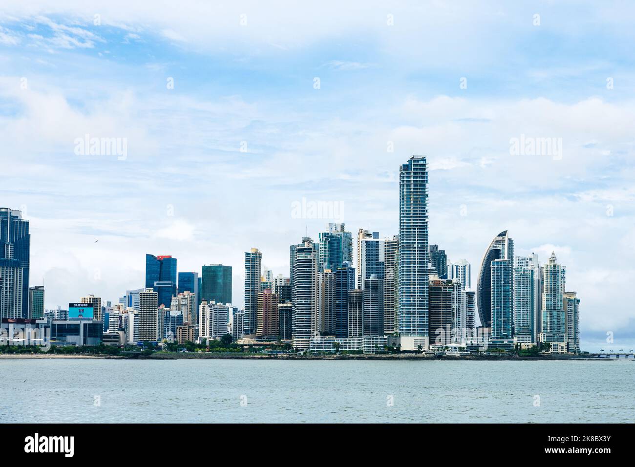 Skyscrapers in Panama City, skyline on a background. Popular tourist ...