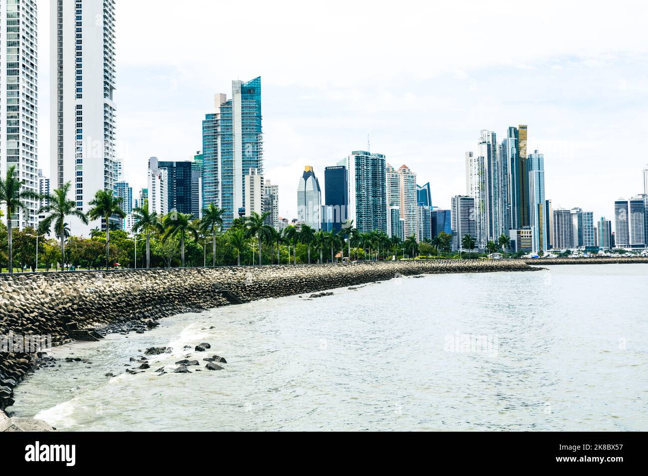 Skyscrapers in Panama City, skyline on a background. Popular tourist ...