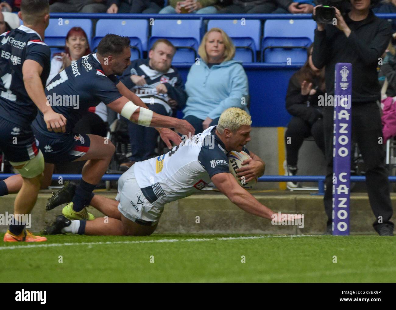 Bolton, , UK on October 22, 2022. England V France : Rugby League World ...