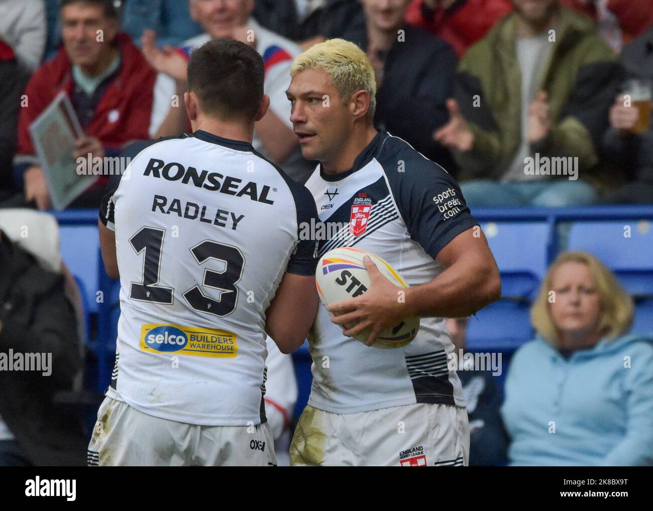 Bolton, , UK on October 22, 2022. England V France : Rugby League World ...