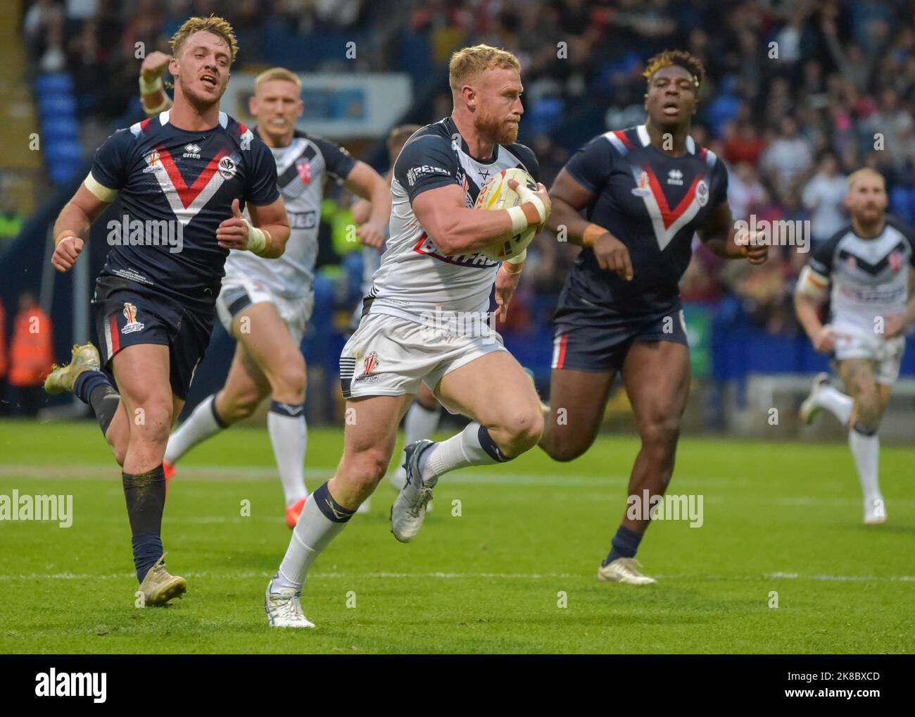 Bolton, , UK on October 22, 2022. England V France : Rugby League World ...