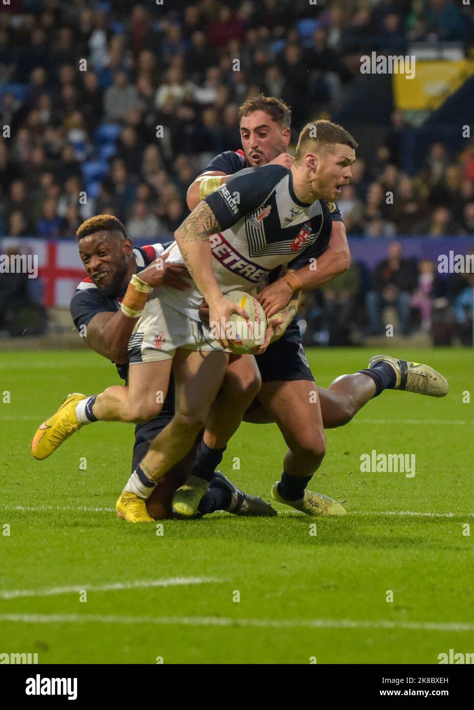 Bolton, , UK on October 22, 2022. England V France : Rugby League World ...