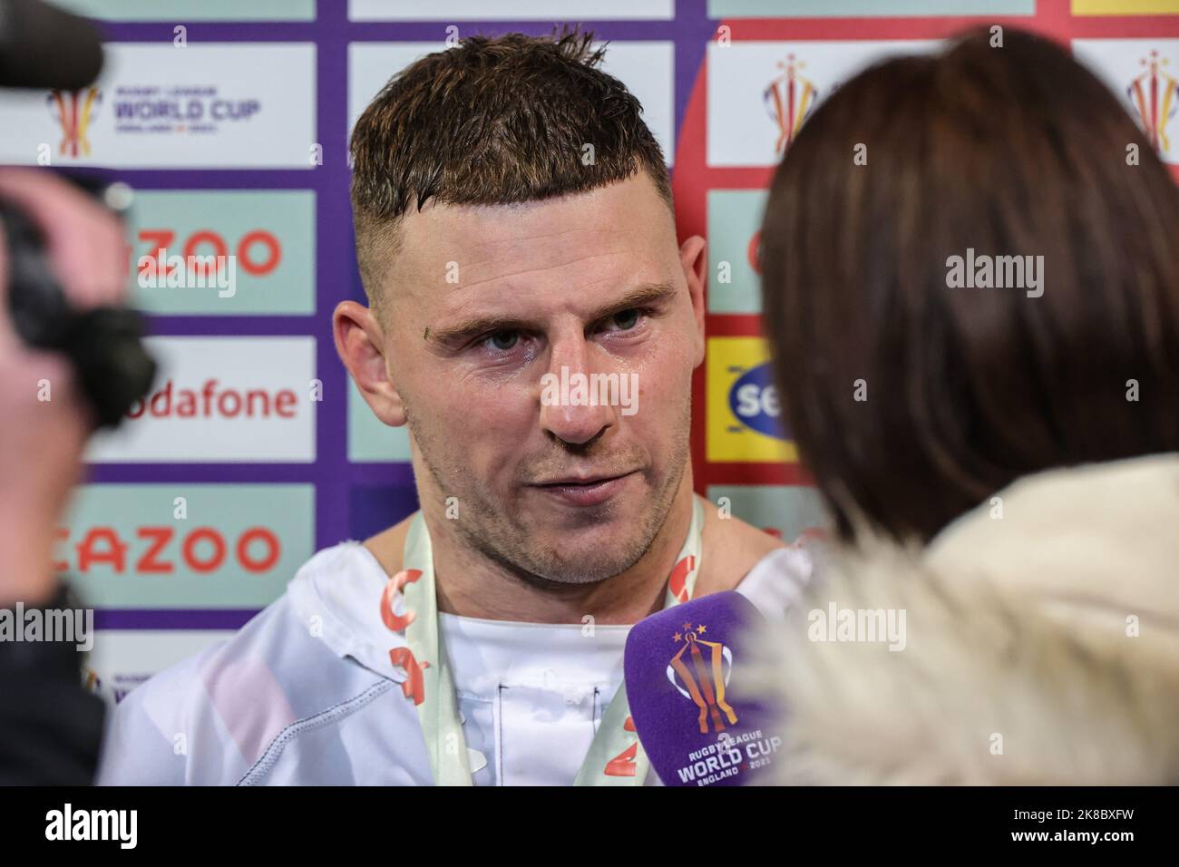 George Williams of England during the Rugby League World Cup 2021 Group ...