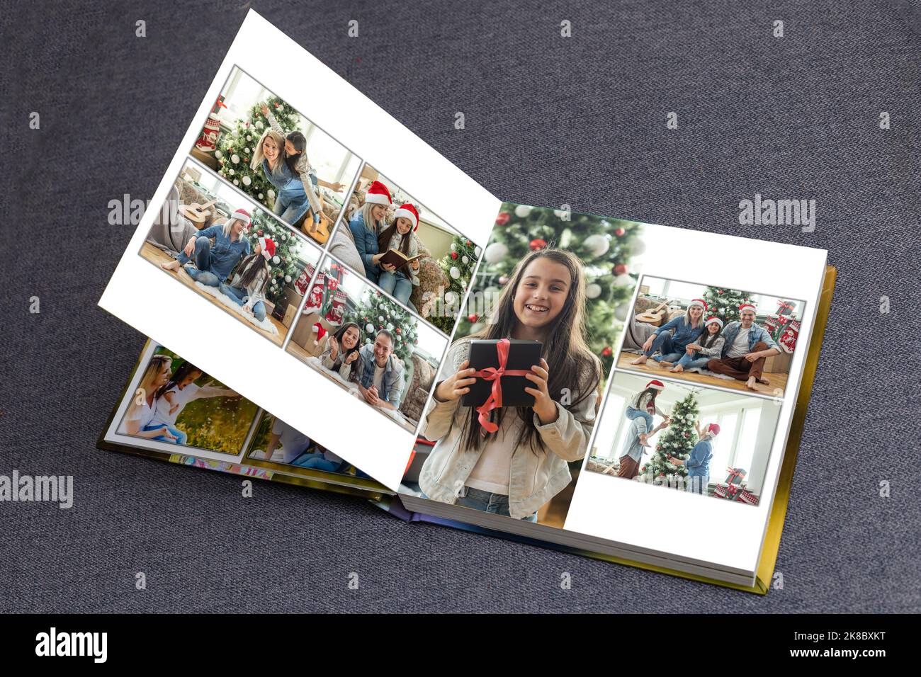 Happy christmas people collage smiling and having fun Stock Photo - Alamy