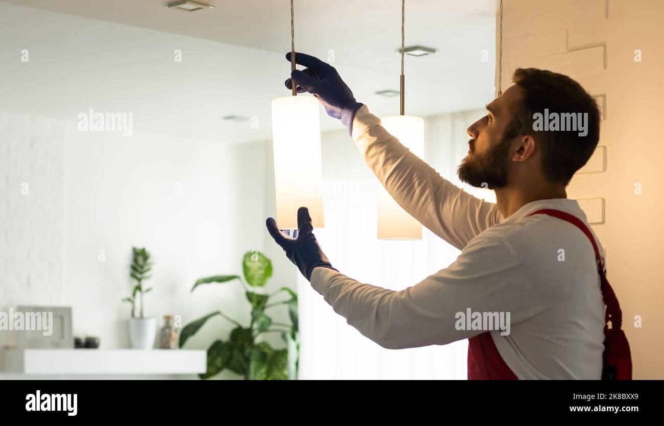 Light fixture wiring hi-res stock photography and images - Alamy