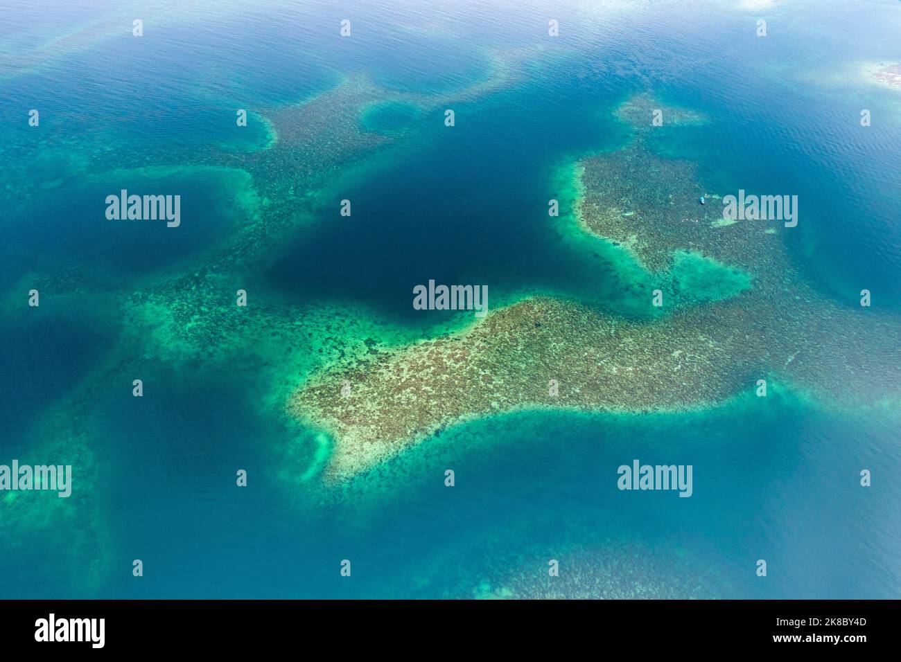 Panama.Tropical Island Aerial View. Wild coastline lush exotic green ...