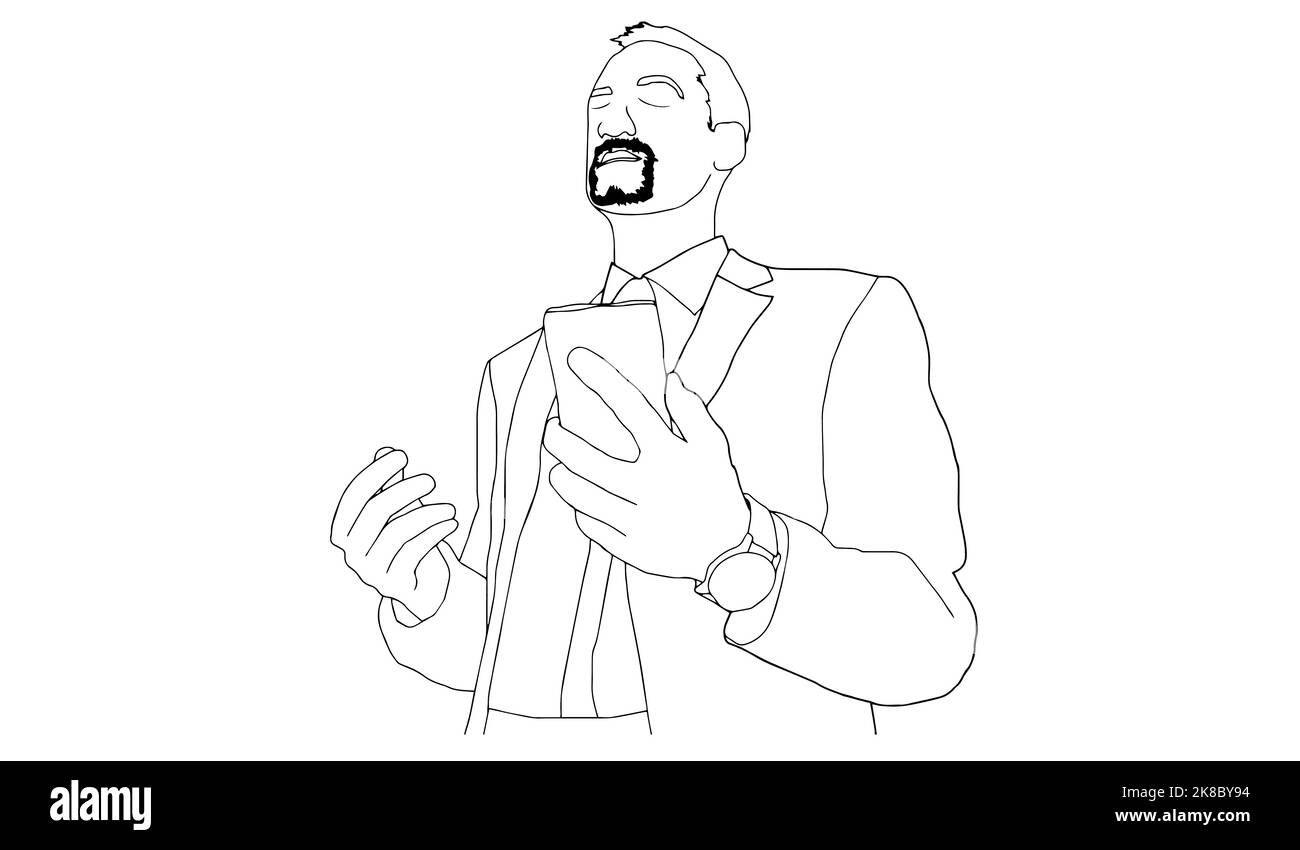 Continuous one line man praying outline Stock Vector Image & Art - Alamy