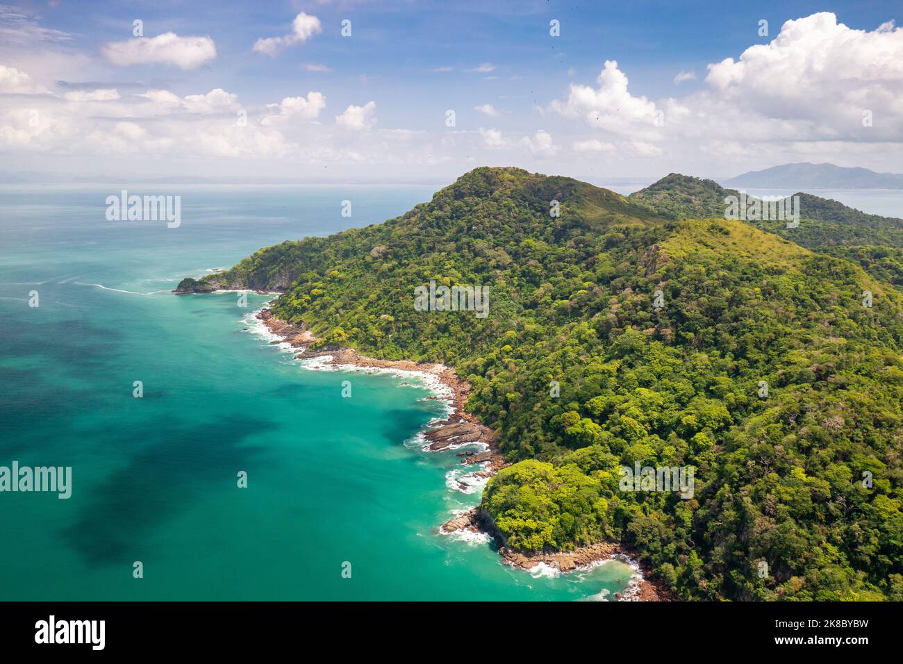 Taboga Island Aerial View. Tropical island located in the Pacific near ...