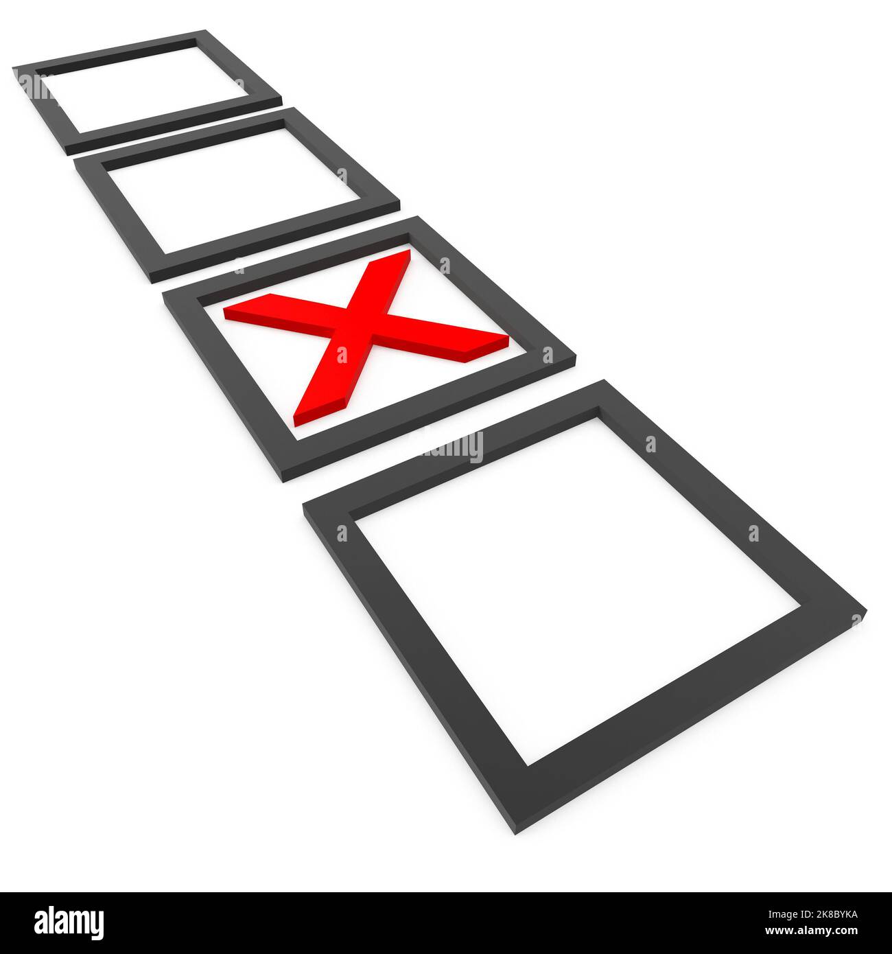 Cross Mark Symbol and List , This is a 3d rendered computer generated ...