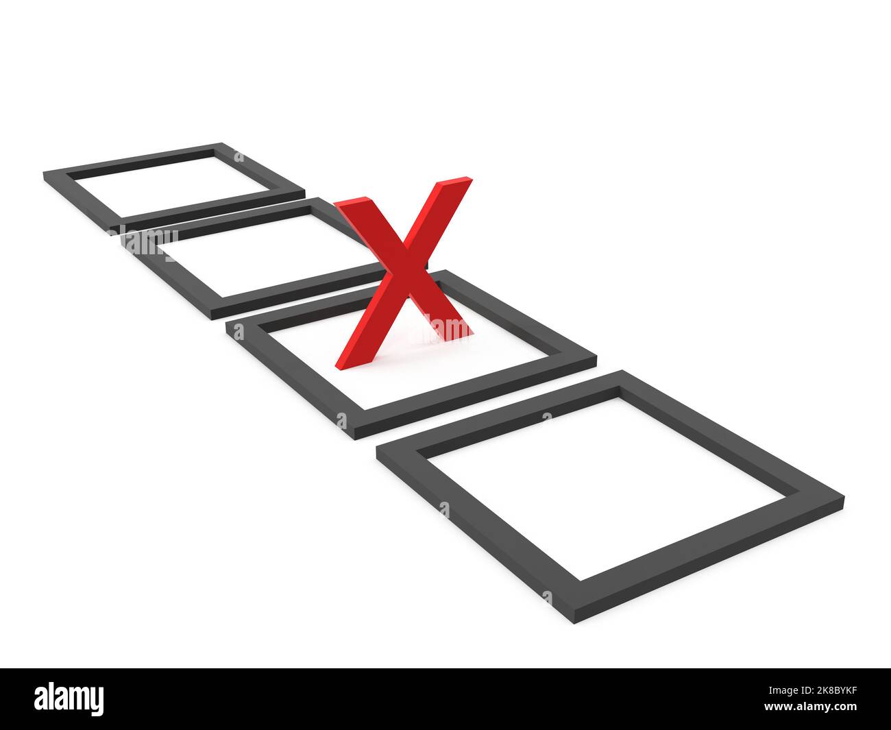 Cross Mark Symbol and List , This is a 3d rendered computer generated ...