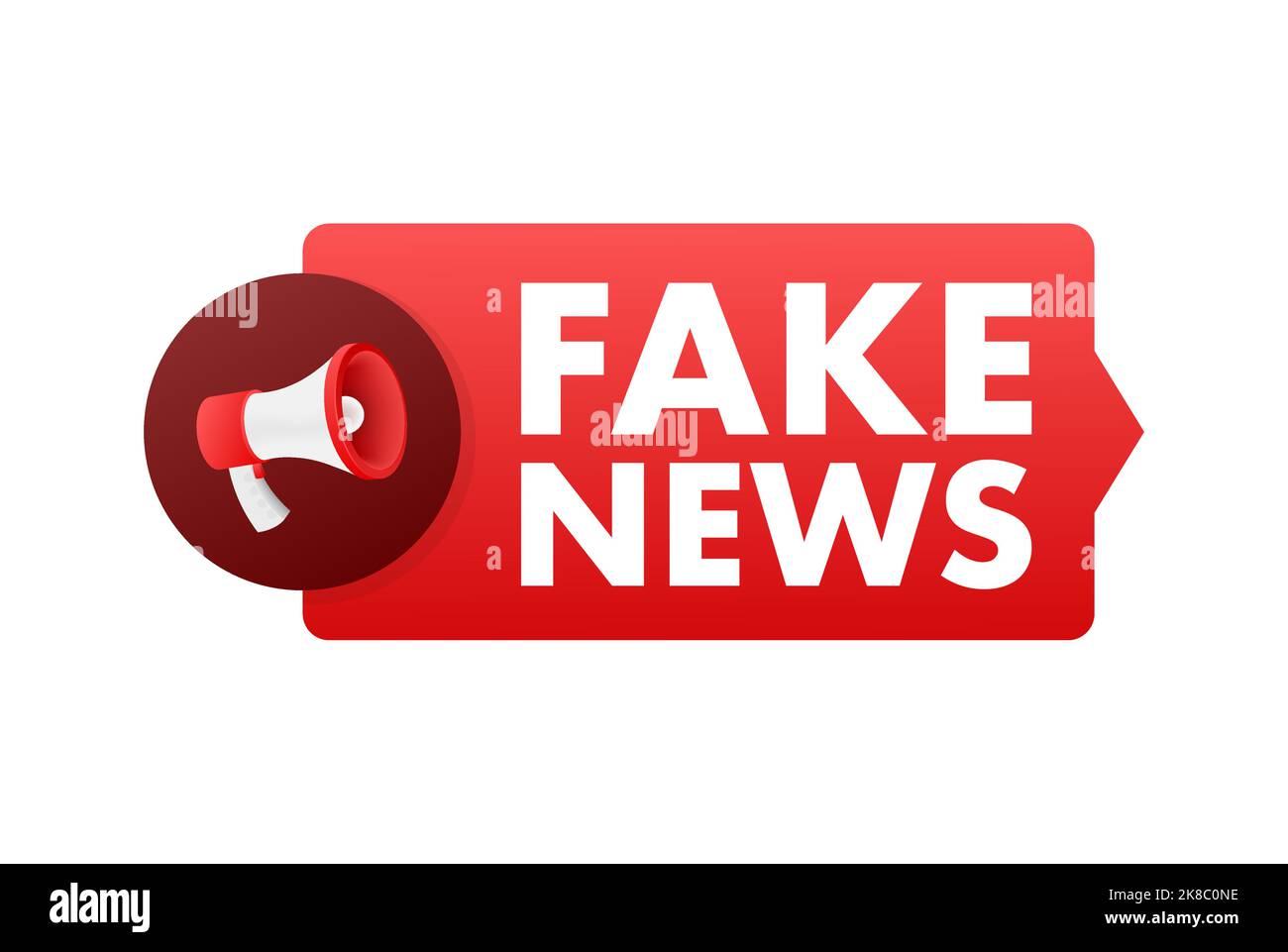 Fake news megaphone, electronic internet fraud. Vector illustration ...