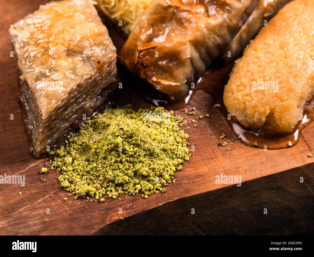 Ramadan Kareem, traditional Turkish middle eastern Iftar sweets Baklava ...