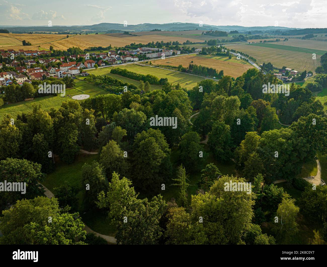 Aerial View of Dyja River and Bítov Castle in Czechia. Europe Stock ...