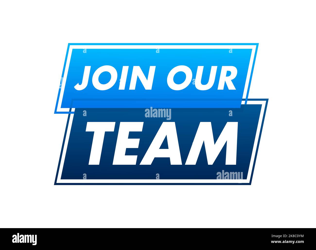 Megaphone Hand, business concept with text join our team. Vector ...