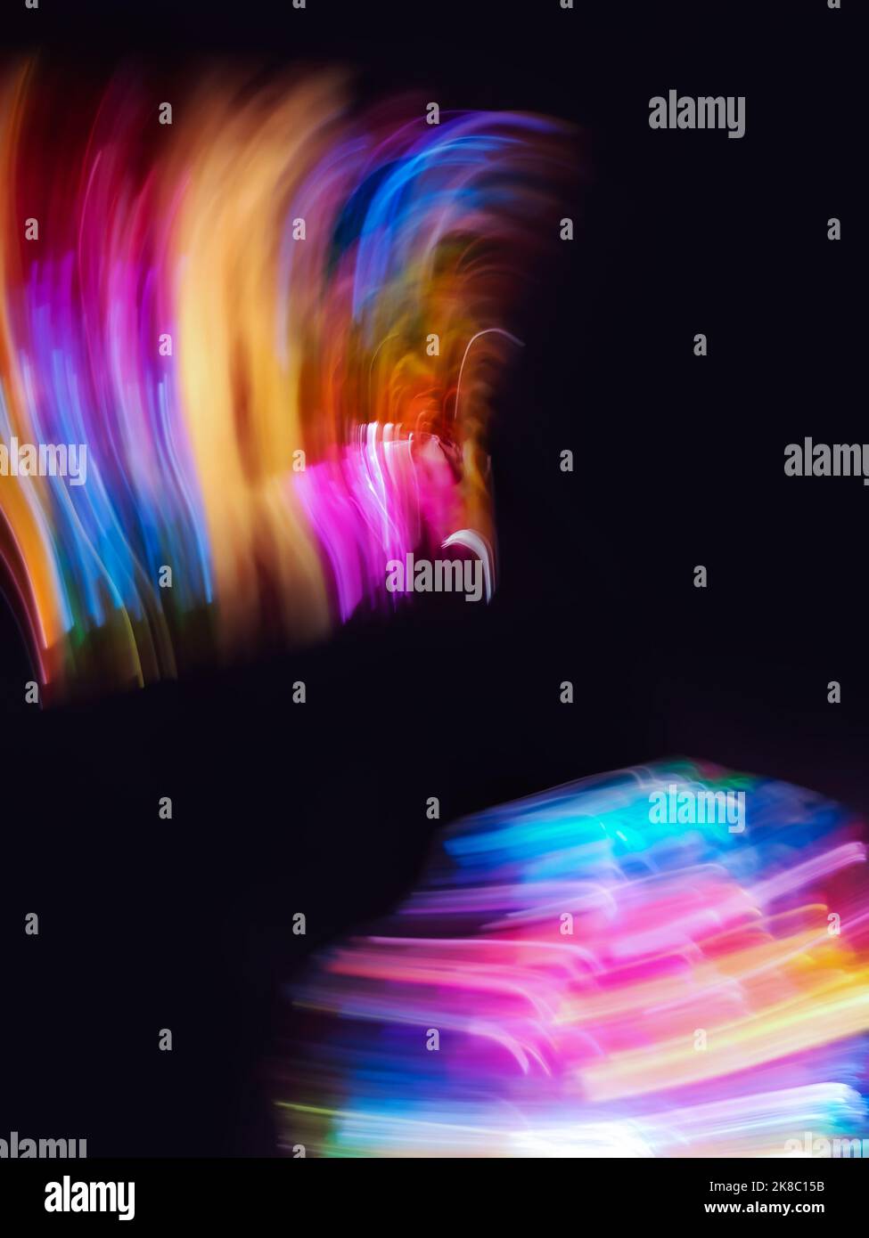 Overlay mode for photo processing. Texture background with light leak ...