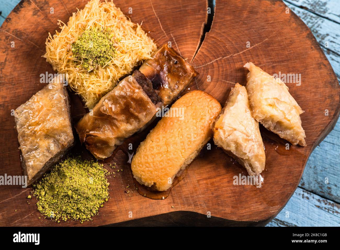Ramadan Kareem, traditional Turkish middle eastern Iftar sweets Baklava ...