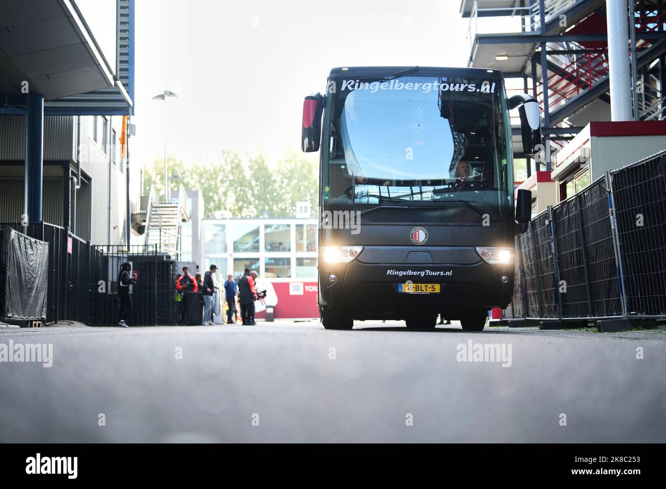 Rotterdam - Feyenoord bus during the match between Feyenoord v Fortuna ...