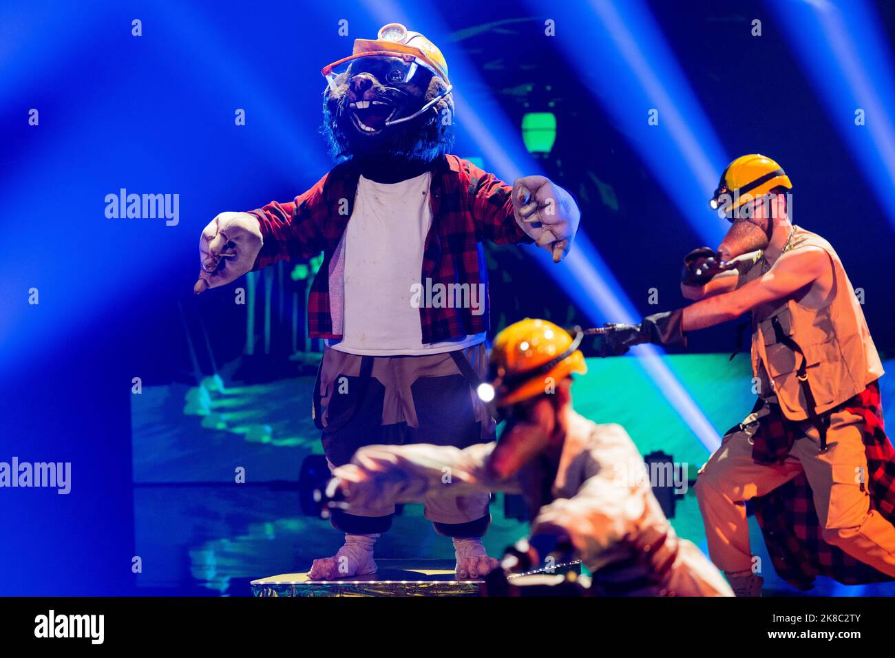 Cologne, Germany. 22nd Oct, 2022. The character "The Mole" is on stage ...