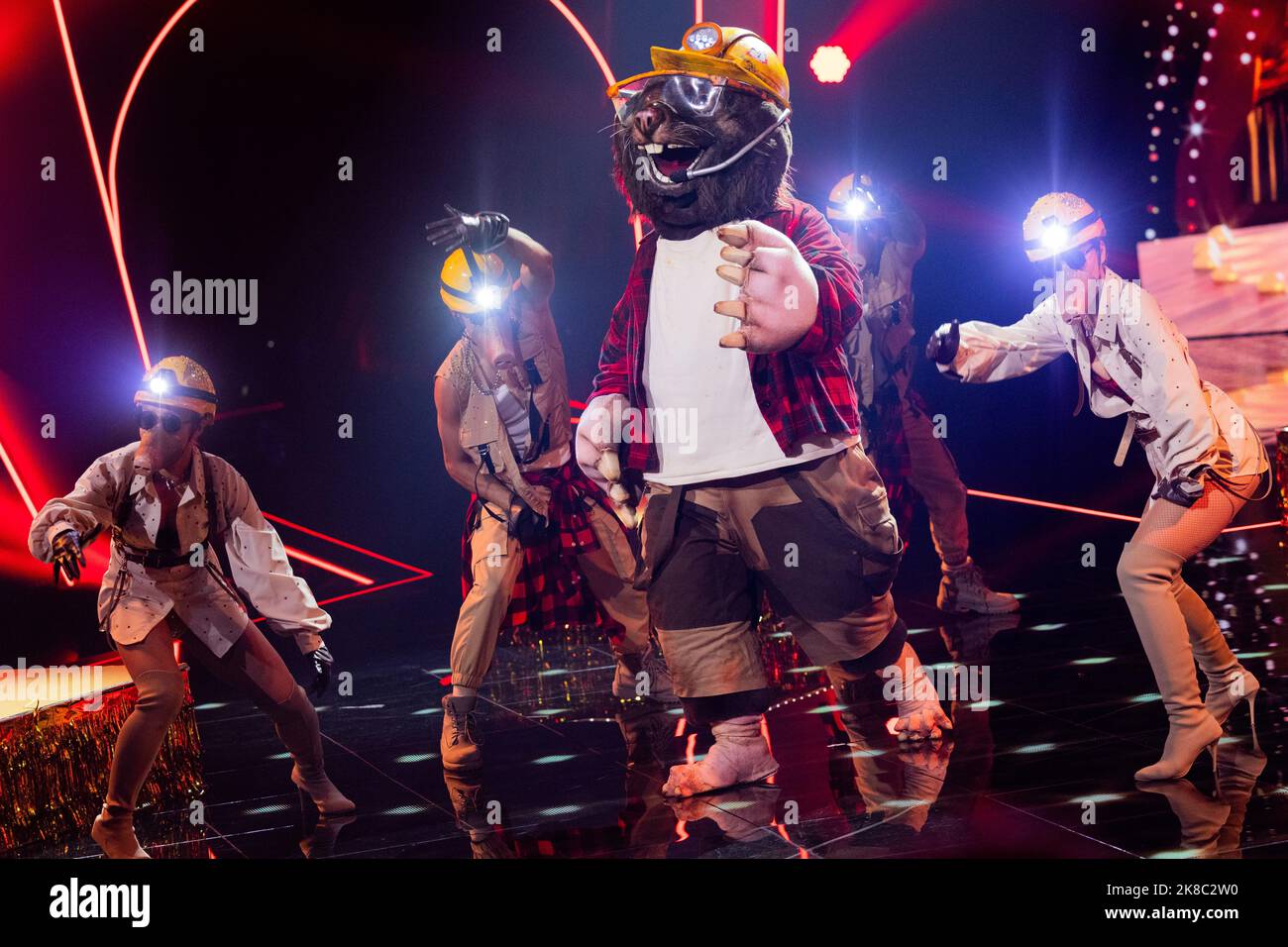 Cologne, Germany. 22nd Oct, 2022. The character "The Mole" is on stage ...