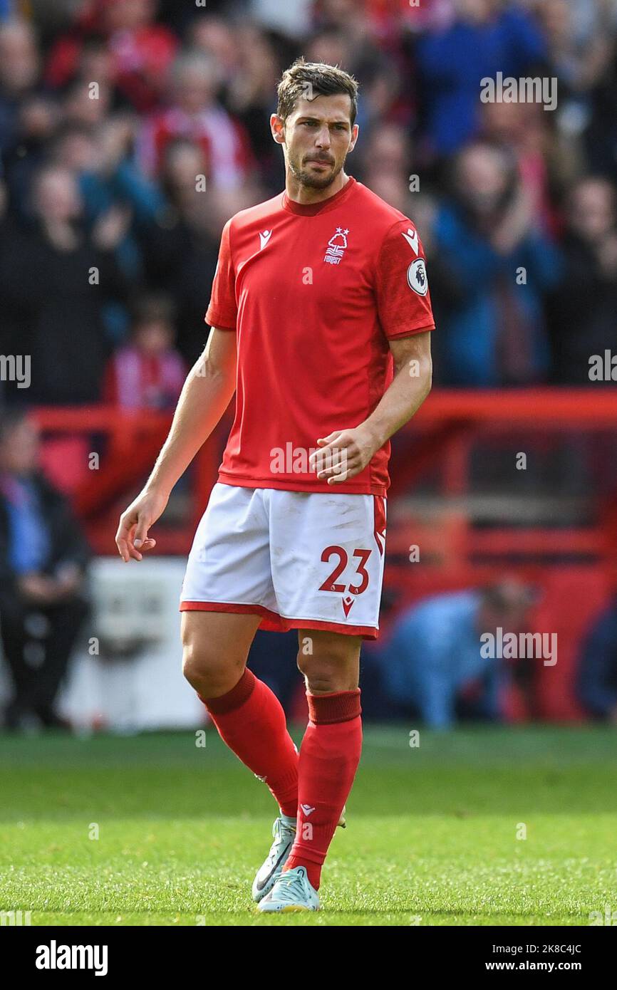Nottingham, UK. 22nd Oct, 2022. Remo Freuler #23 of Nottingham Forest ...