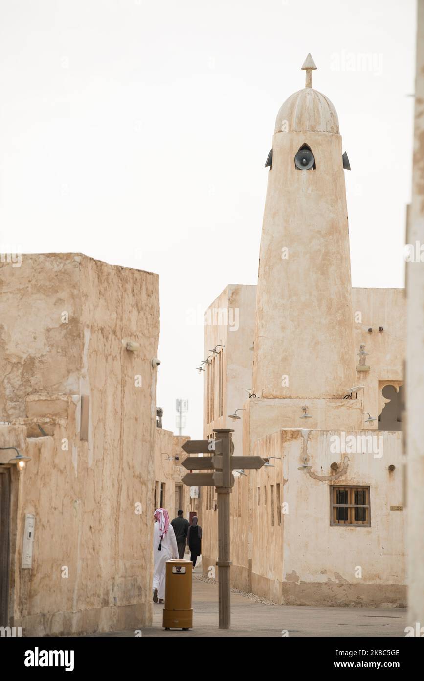 Doha ,Qatar - February 01,2022 : New souk Al Wakrah waterfront ...