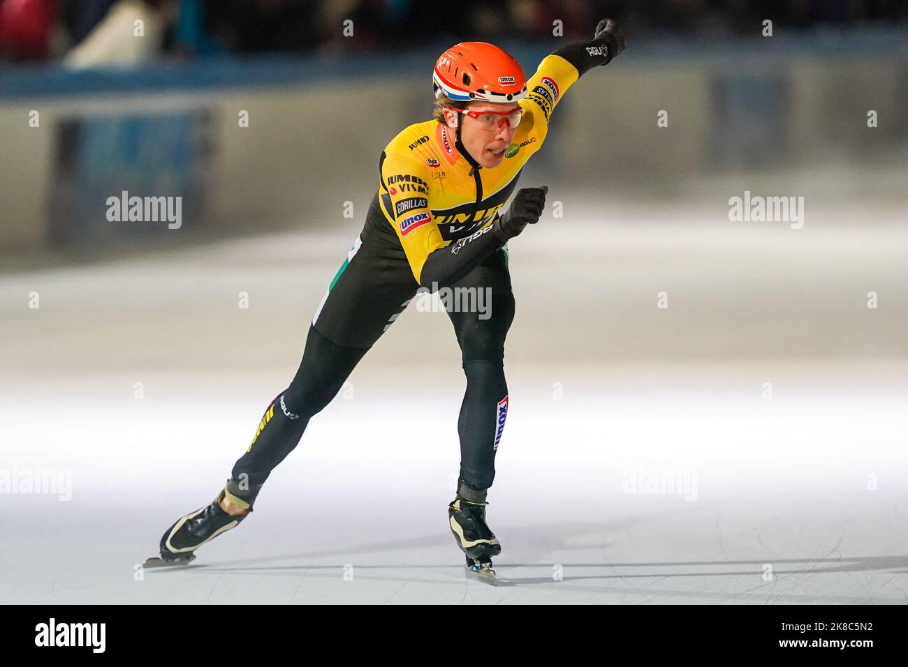 AMSTERDAM, NETHERLANDS - OCTOBER 22: Jorrit Bergsma of team Jumbo/Visma ...