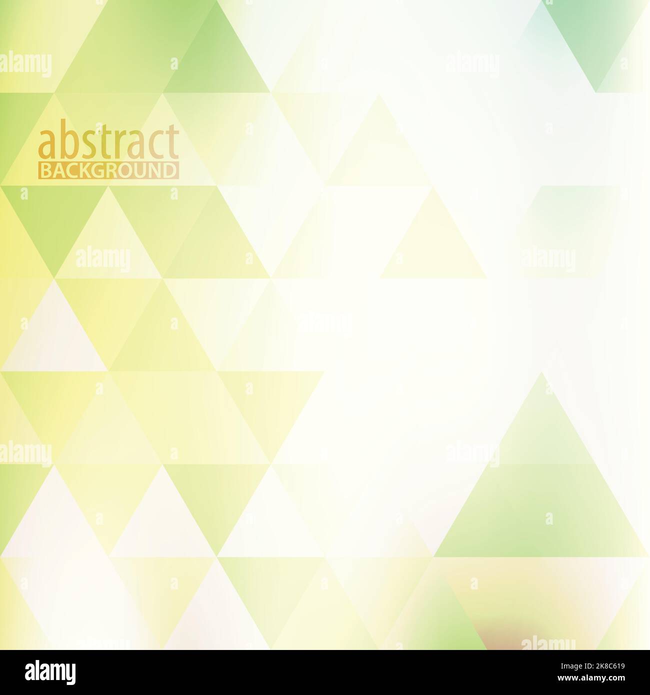 Abstract square background textured by yellow and green triangles. Light vector pattern Stock ...