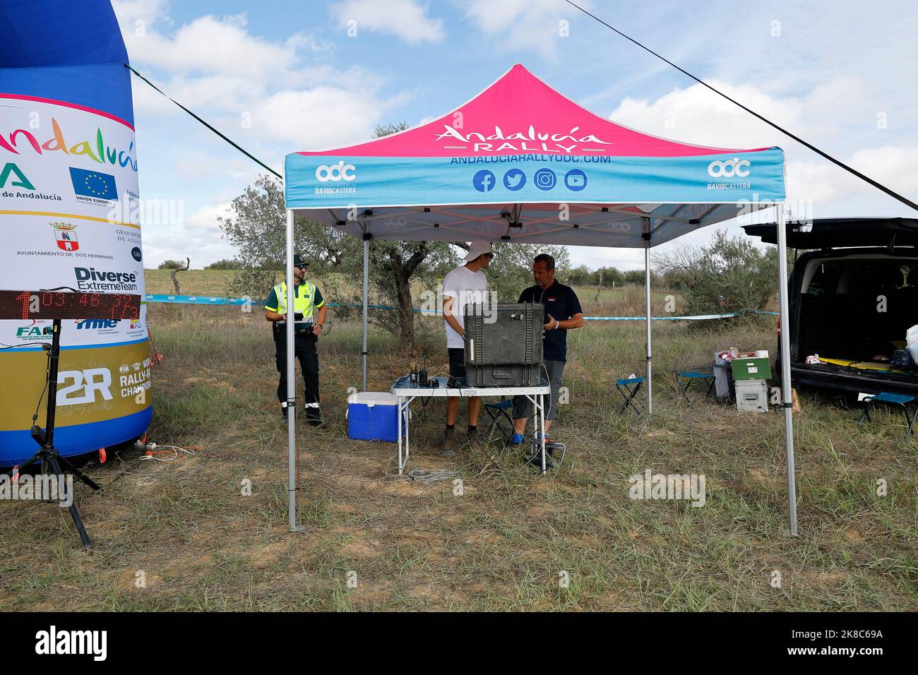 staff, during the Stage 3 of the Andalucia Rally 2022, 4th round of the ...