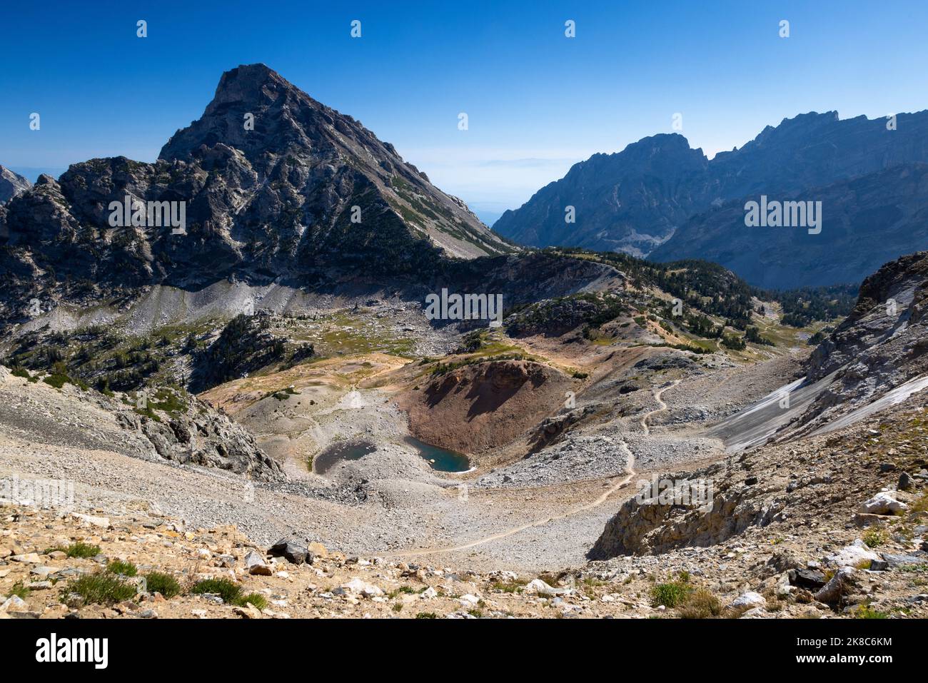 Mount Woodring rising high above the Paintbrush Canyon Trail as it ...