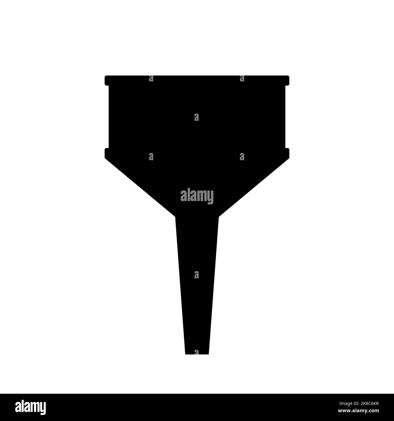 Funnel icon. Funnel for gasoline and other liquids. Car watering can ...