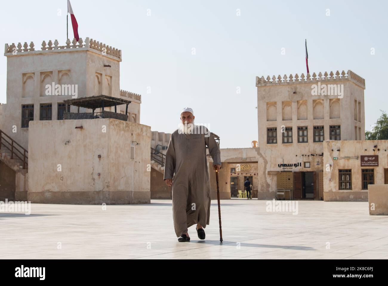 Doha ,Qatar - February 01,2022 : New souk Al Wakrah waterfront ...