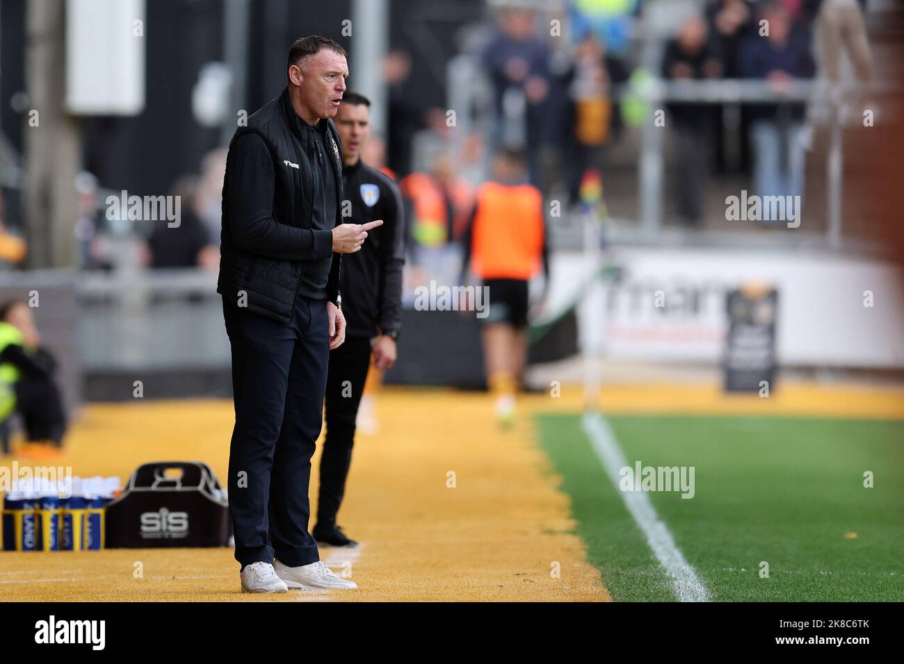 Newport, UK. 22nd Oct, 2022. Graham Coughlan, the Manager of Newport ...