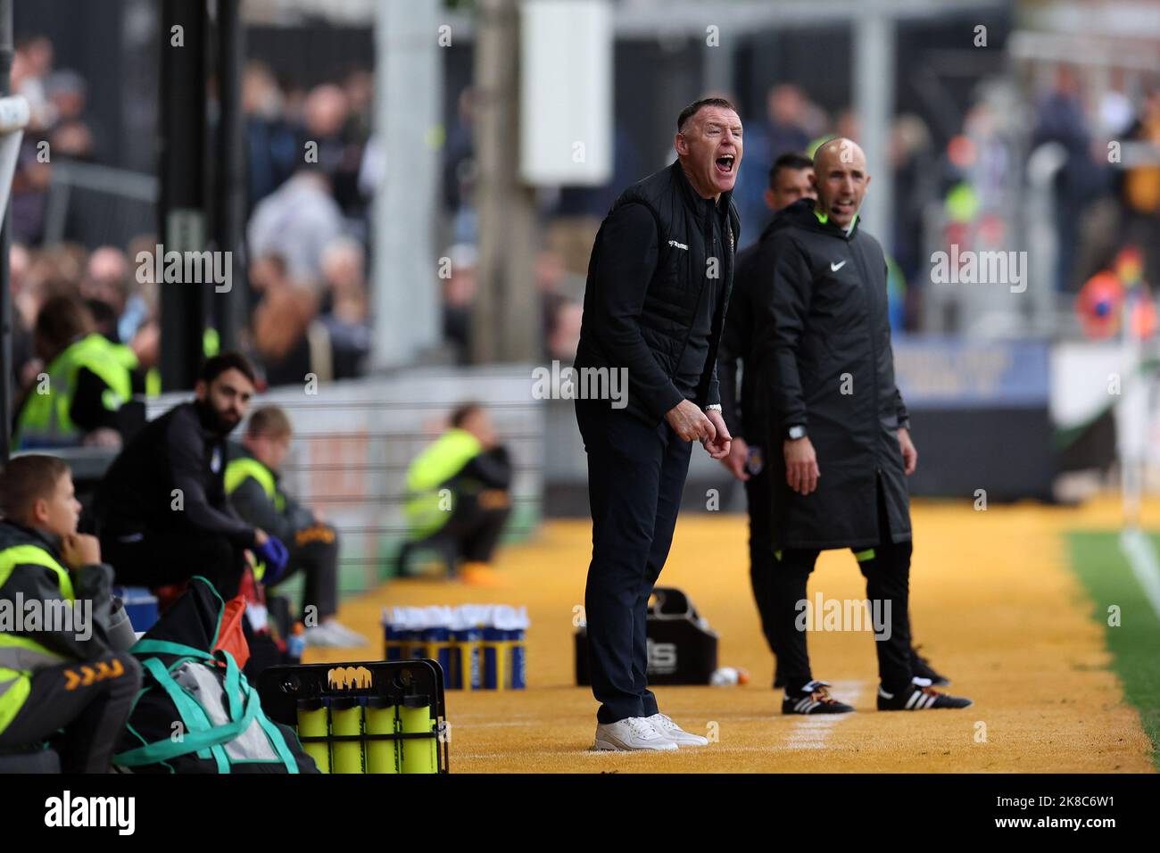 Newport, UK. 22nd Oct, 2022. Graham Coughlan, the Manager of Newport ...
