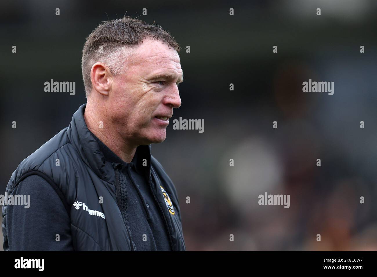 Newport, UK. 22nd Oct, 2022. Graham Coughlan, the Manager of Newport ...