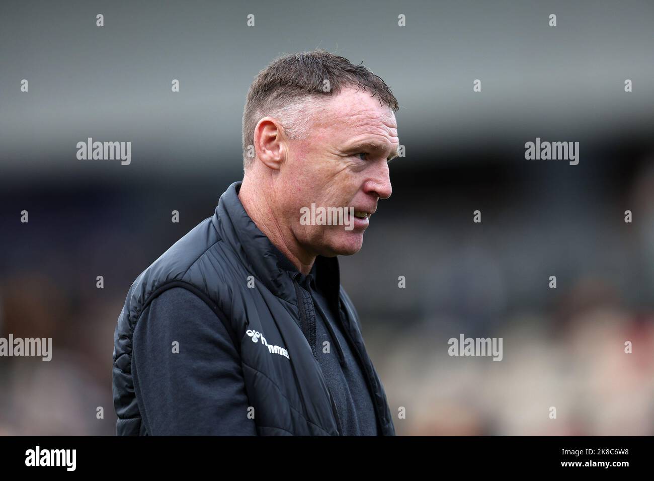 Newport, UK. 22nd Oct, 2022. Graham Coughlan, the Manager of Newport ...